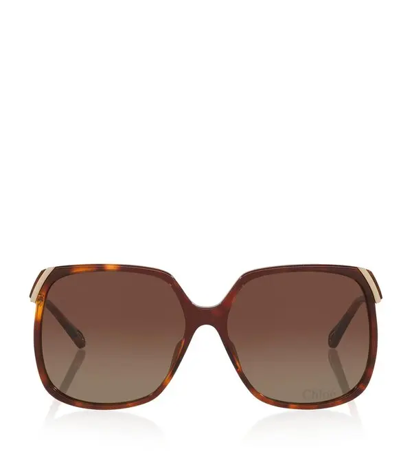 Chloé 06n000560 Rectangle Sunglasses - Brown