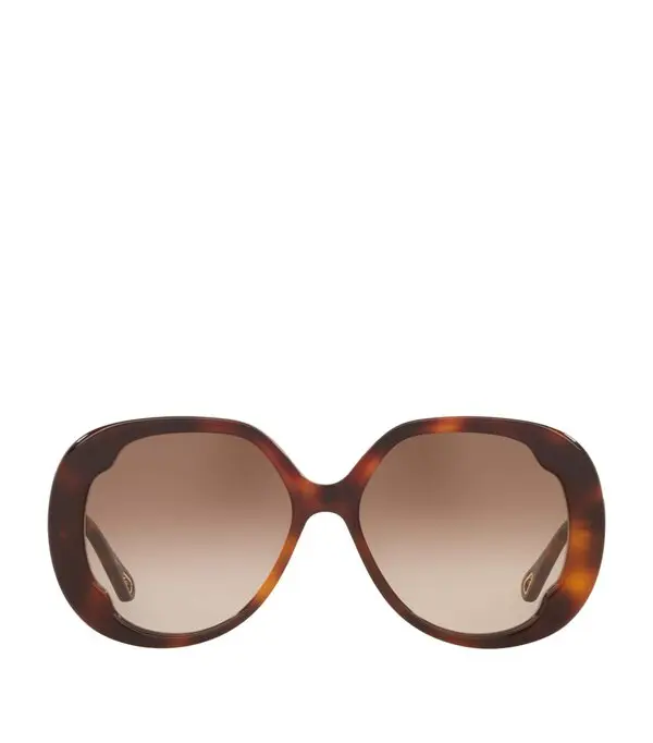 Chloé Oversized Round Sunglasses - Brown
