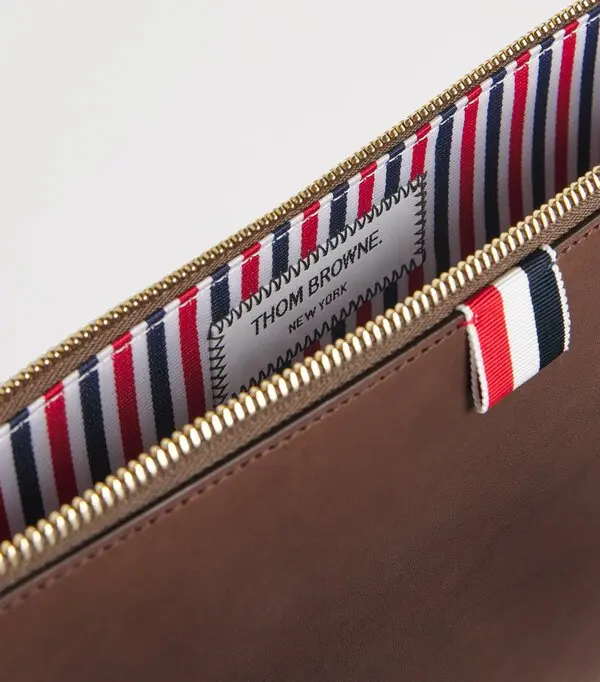 Thom Browne Leather Gusset Folio Bag
