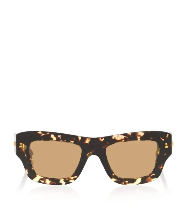 Bottega Veneta Acetate Ultra-thin Squared Sunglasses - Brown