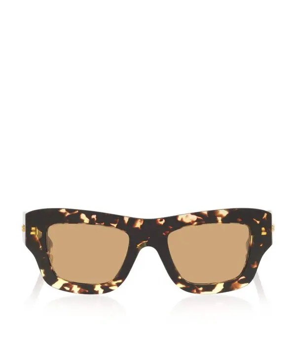 Bottega Veneta Acetate Ultra-thin Squared Sunglasses - Brown