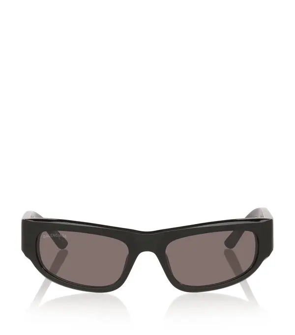 Balenciaga Rectangular Bb0388s Sunglasses - Black