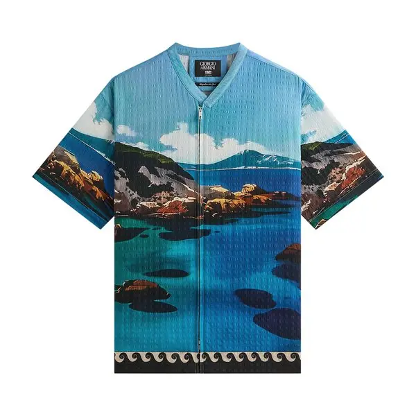Kith X Giorgio Armani Sardinia Short Sleeve Zip Shirt