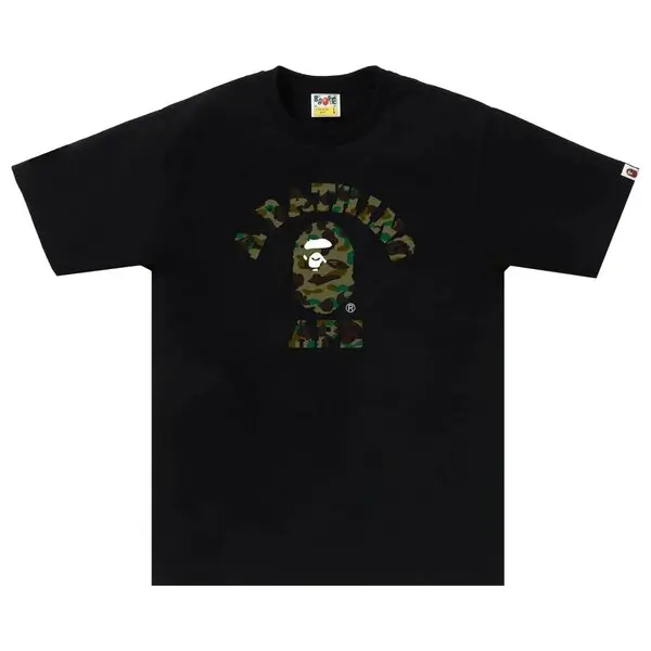 A BATHING APE 1st Camo College Tee - Black