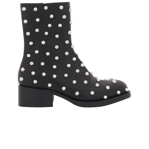 LANVIN Medley Studded Leather Ankle Boots