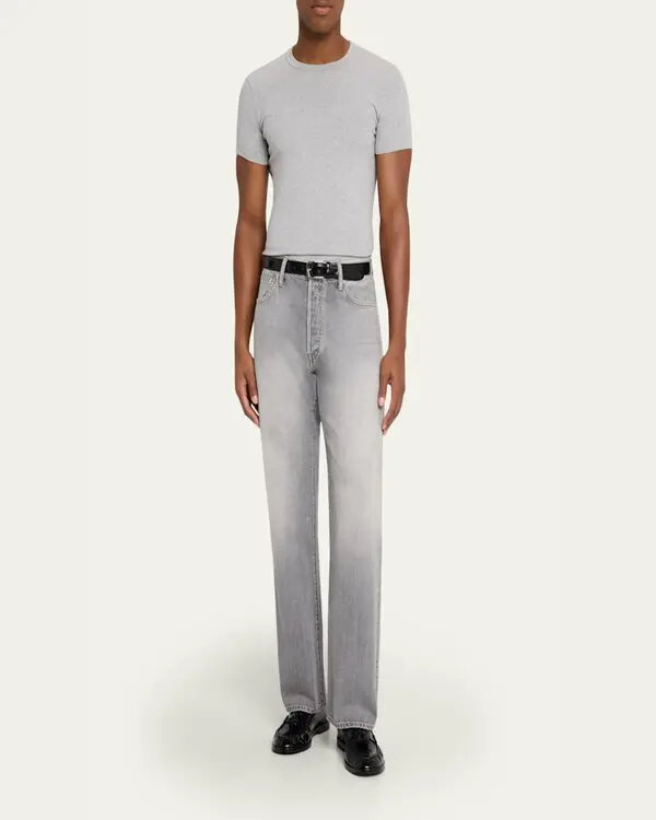 THE SEVEN CONTINENTS Jack Grey Denim Relaxed-fit Jeans