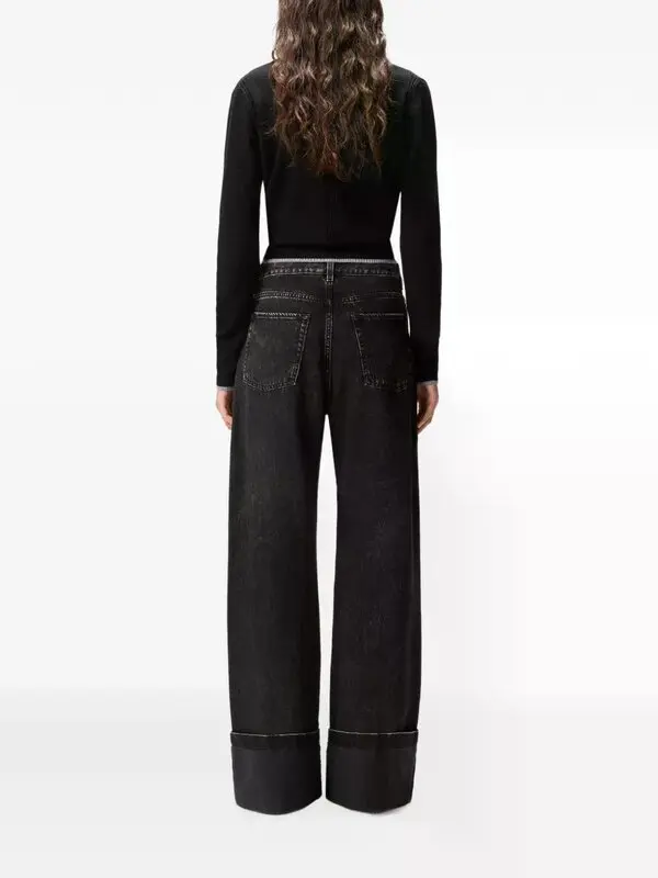 Pinko Folded-hem Jeans