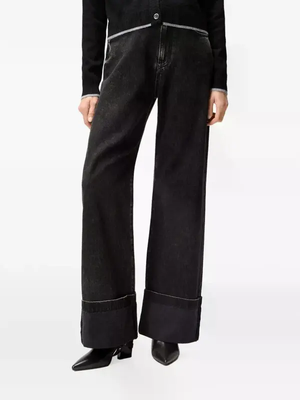 Pinko Folded-hem Jeans