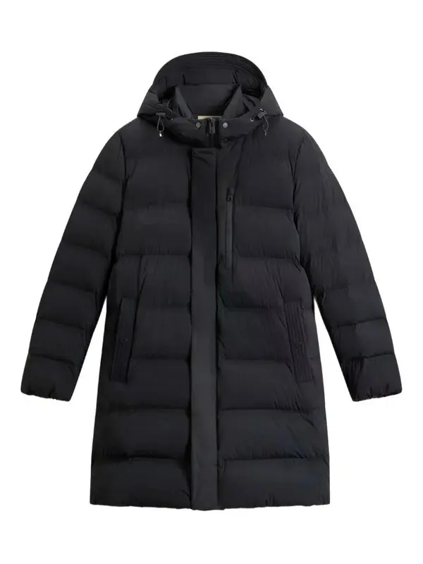 Woolrich Matt Stretch Hooded Puffer Coat