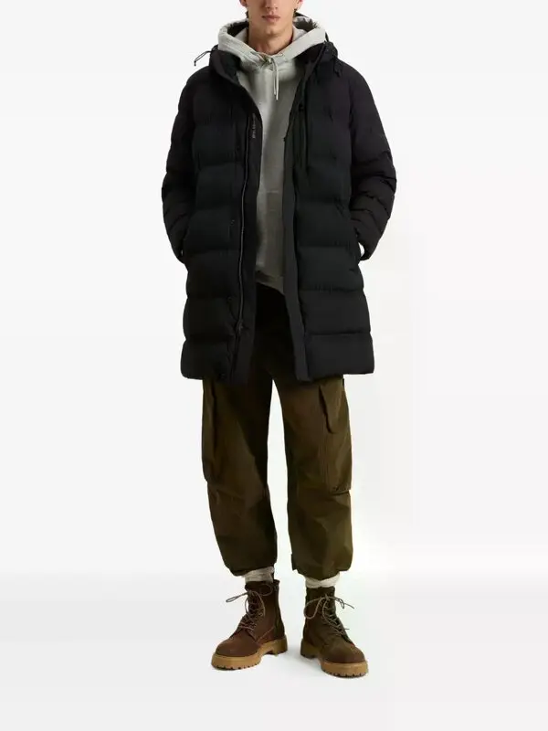 Woolrich Matt Stretch Hooded Puffer Coat