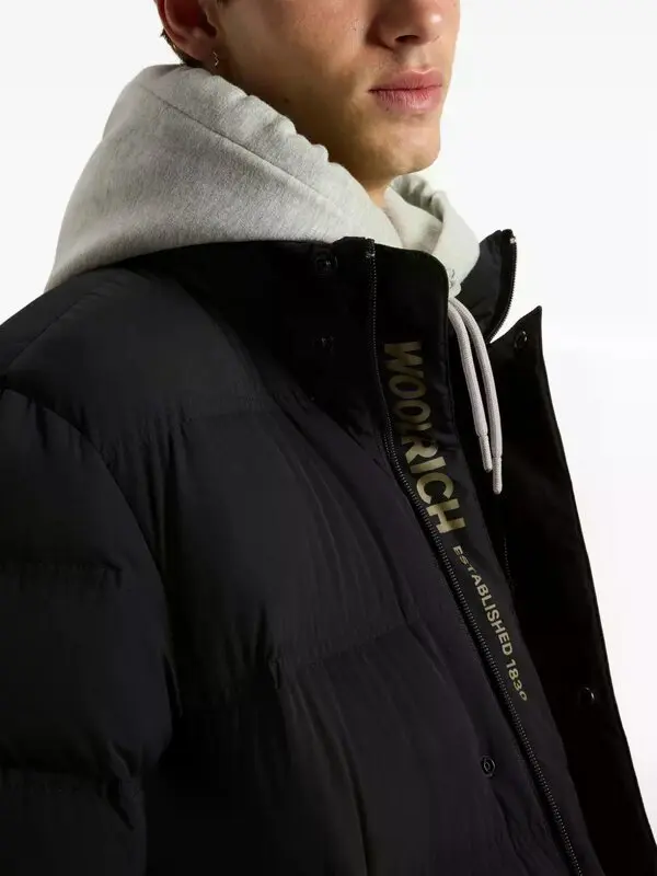 Woolrich Matt Stretch Hooded Puffer Coat
