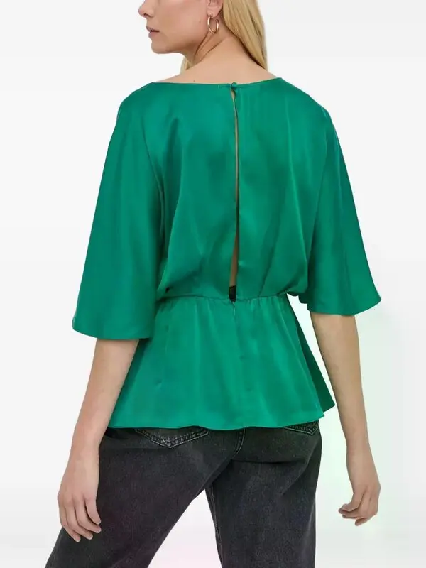 NOTES DU NORD V-neck Gathered Blouse
