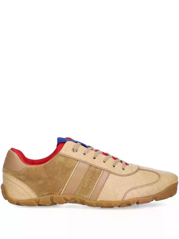 WALES BONNER Suede And Leather Panelled Trainers