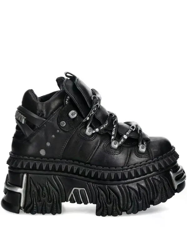 NEW ROCK Flame Detailed Platform Sneakers