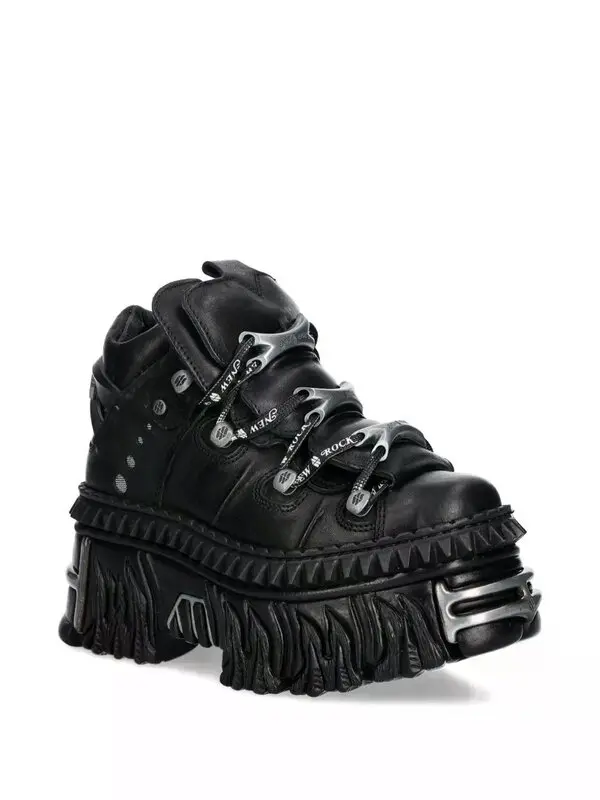 NEW ROCK Flame Detailed Platform Sneakers