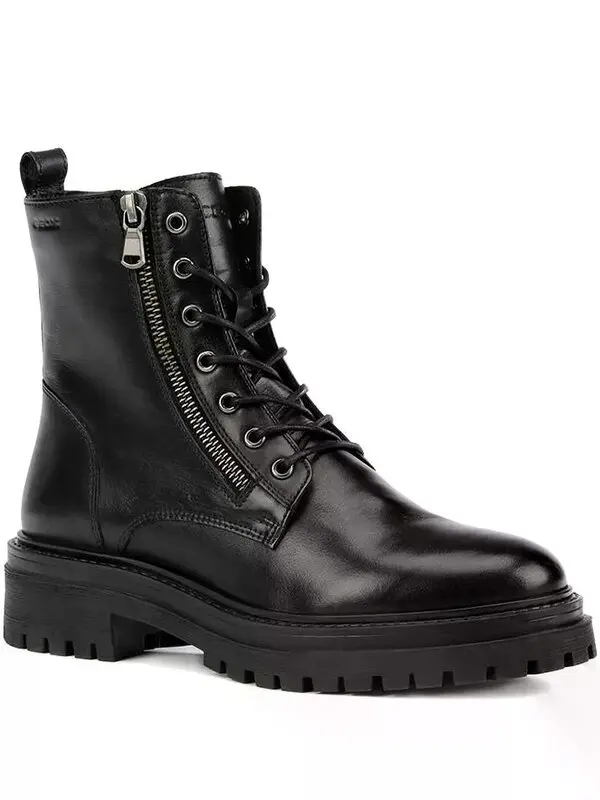Geox Lace-up Zip Ankle Boots