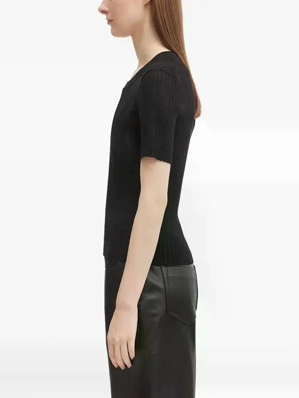 Kenzo Ribbed-knit Diamond-pattern Top