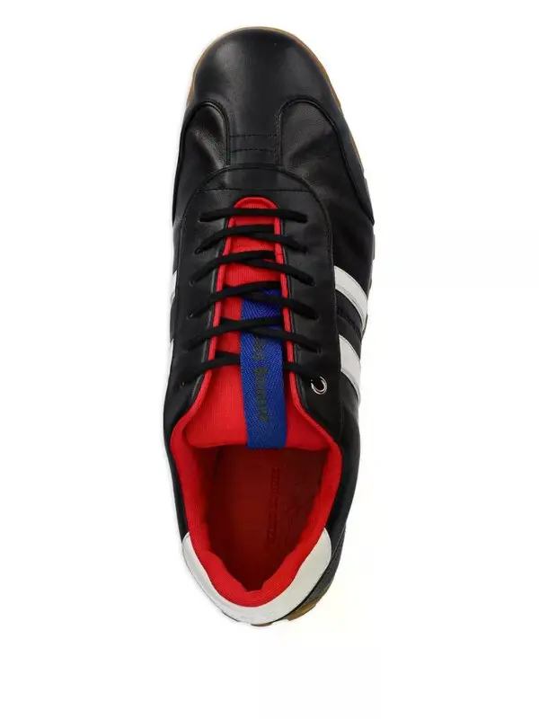 WALES BONNER Cadence Striped Leather Sneakers
