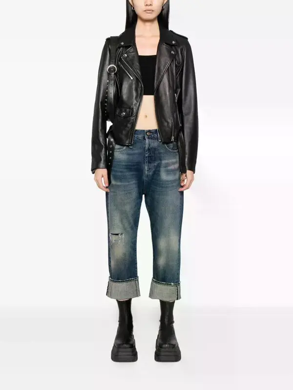 R13 Cuffed Drop Jeans
