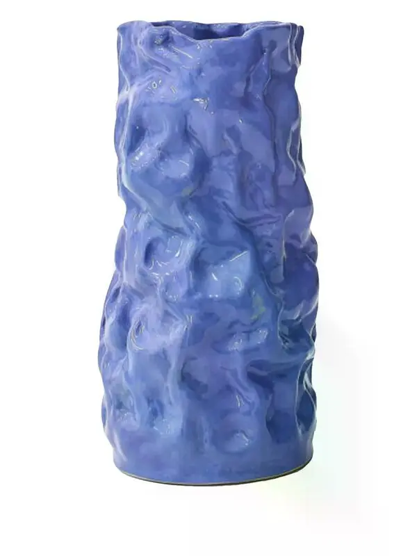 SIUP STUDIO Hammered-construction Ceramic Vase - Blue