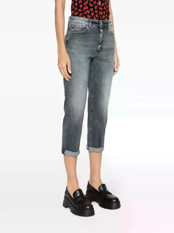 DONDUP Logo-patch Cropped Jeans