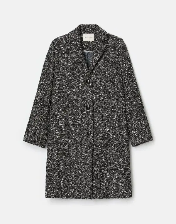 Lafayette 148 New York Wool-cotton Boucle Tweed Coat