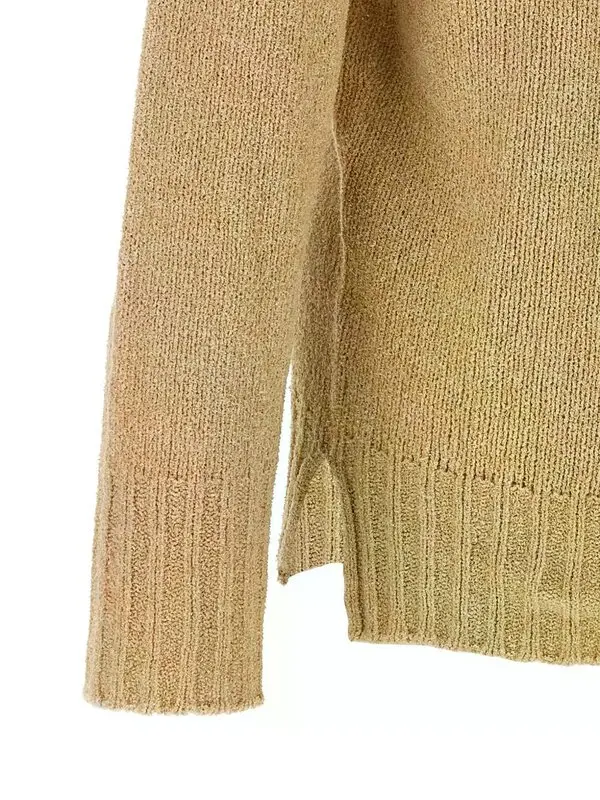 MA'RY'YA V-neck Bouclé Sweater - Neutrals
