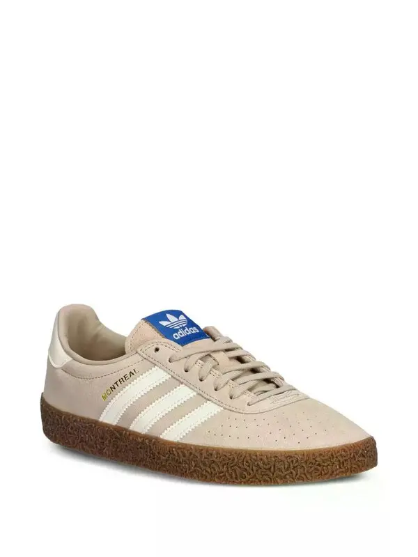 Adidas Montreal Three-stripe Suede Sneakers - Neutrals