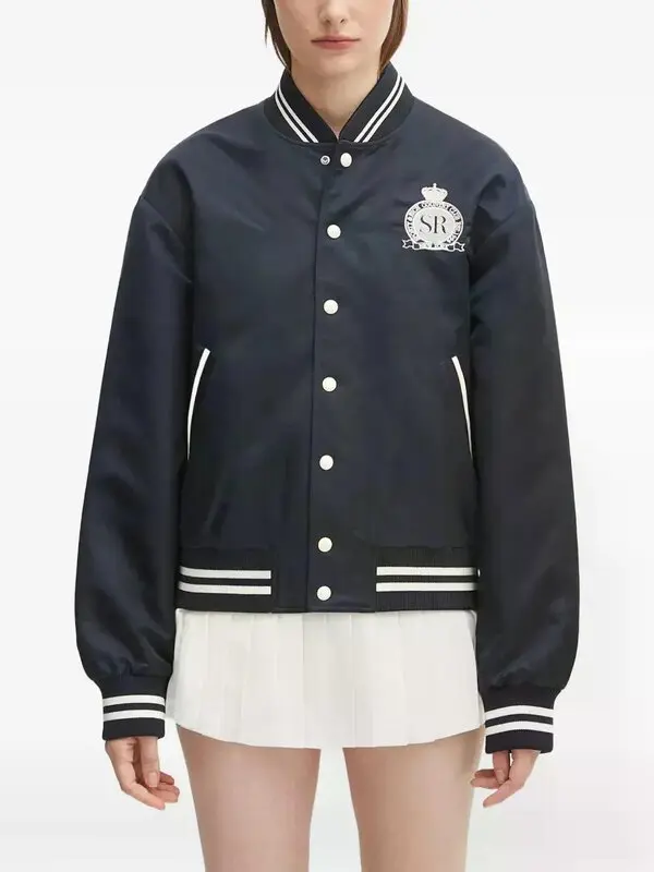 Sporty & Rich Embroidered-logo Bomber Jacket
