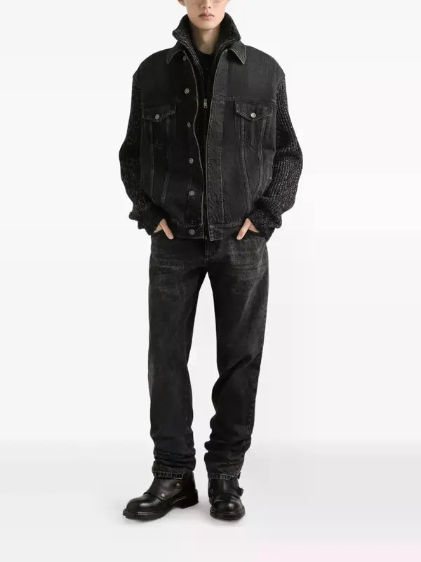 Dolce & Gabbana Logo-plaque Cotton Jeans - Black