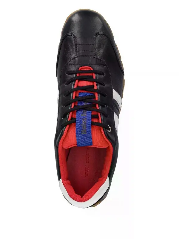 WALES BONNER Leather Stripe Sneakers - Black
