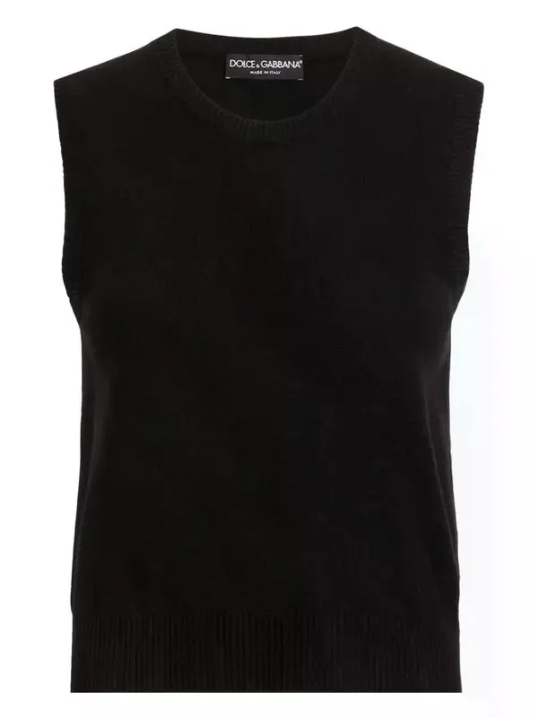 Dolce & Gabbana Cashmere Sleeveless Top - Black