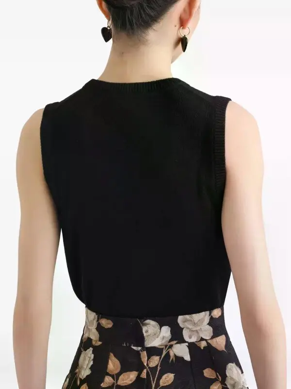 Dolce & Gabbana Cashmere Sleeveless Top - Black