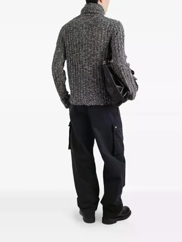 Dolce & Gabbana Roll-neck Speckled Sweater - White