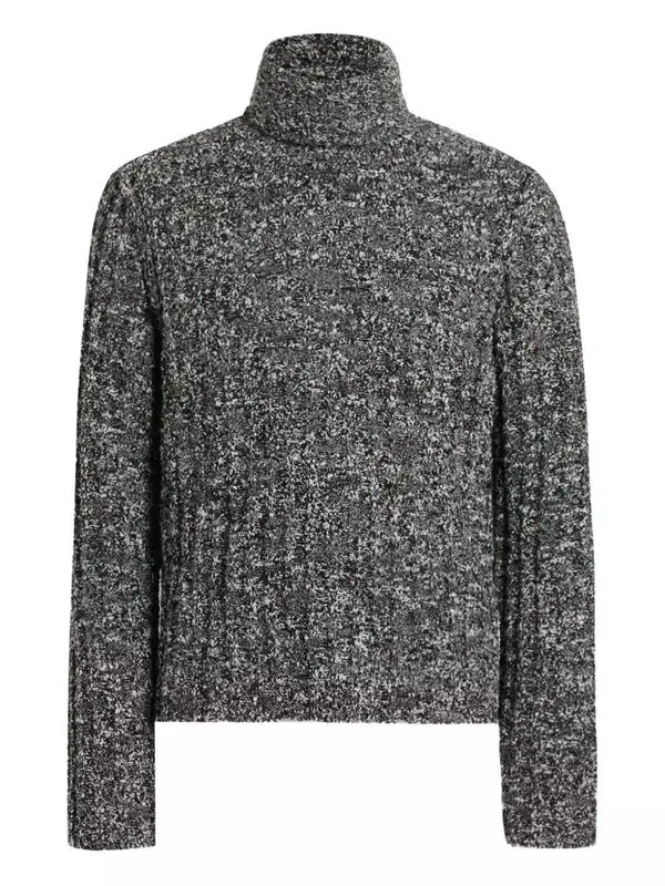 Dolce & Gabbana Roll-neck Speckled Sweater - White