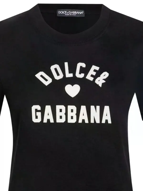 Dolce & Gabbana Logo-print Cotton T-shirt - Black