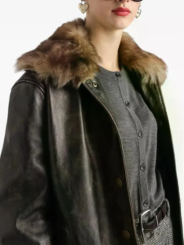 Dolce & Gabbana Leather Bomber Jacket