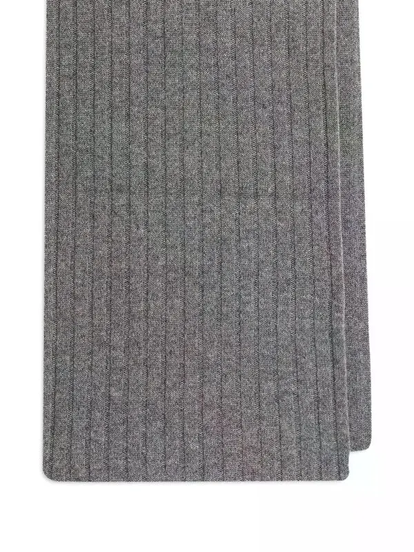 Dolce & Gabbana Ribbed Knit Scarf - Grey