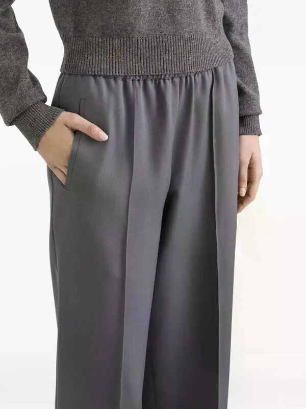 Dolce & Gabbana Raised-seam Elastic-waist Trousers - Grey