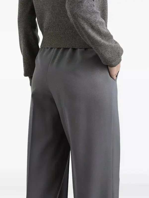 Dolce & Gabbana Raised-seam Elastic-waist Trousers - Grey