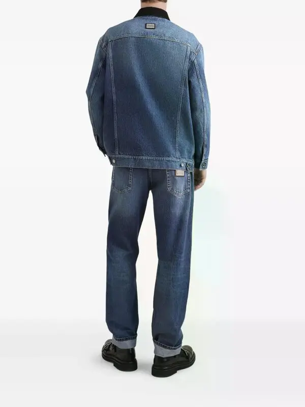 Dolce & Gabbana Logo-plaque Jeans - Blue