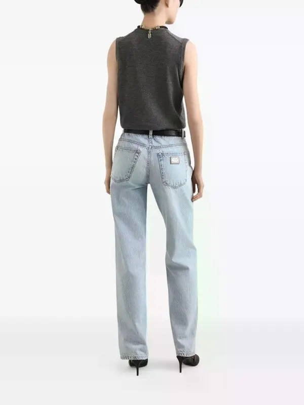Dolce & Gabbana Logo-plaque Jeans - Blue