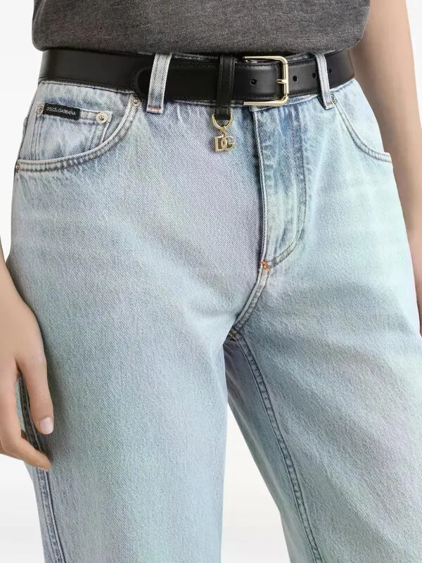 Dolce & Gabbana Logo-plaque Jeans - Blue