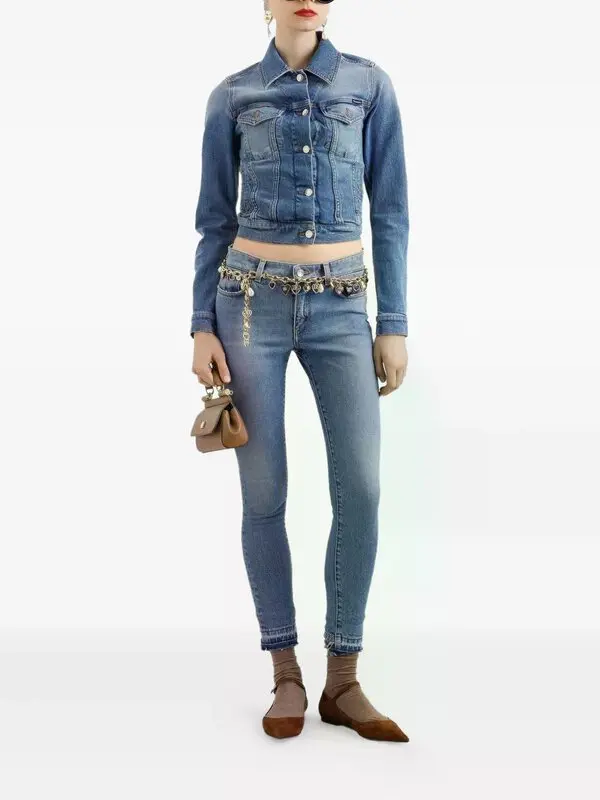 Dolce & Gabbana Frayed-hem Jeans - Blue