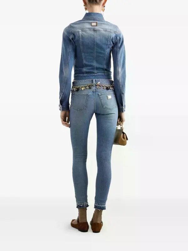 Dolce & Gabbana Frayed-hem Jeans - Blue