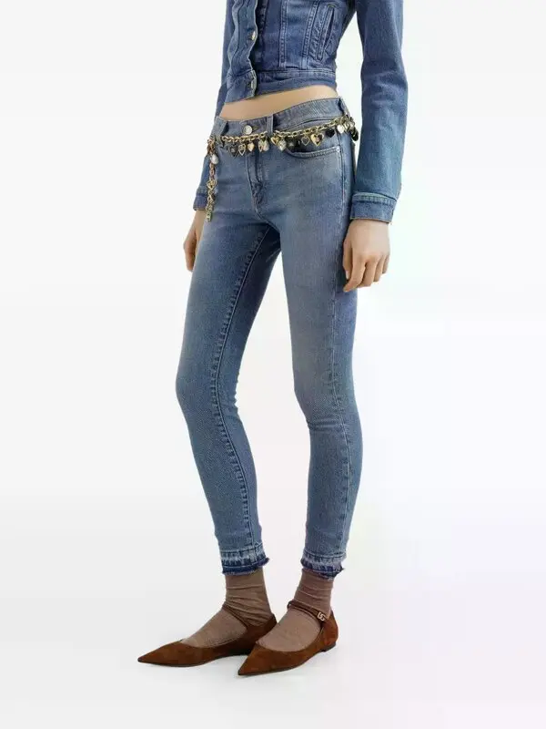 Dolce & Gabbana Frayed-hem Jeans - Blue