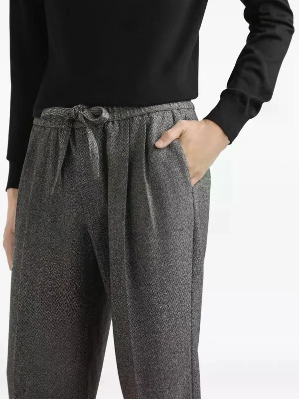 Dolce & Gabbana Pleated Drawstring Trousers - Grey