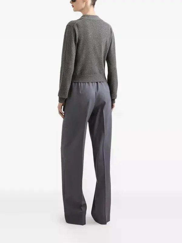 Dolce & Gabbana Cashmere Cropped Top - Grey