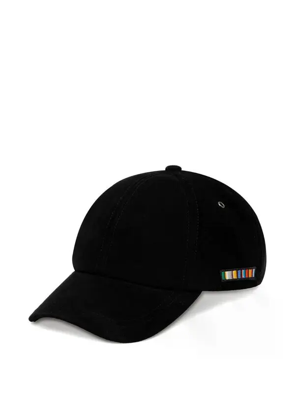 Paul Smith Suede Embroidered Cap - Black