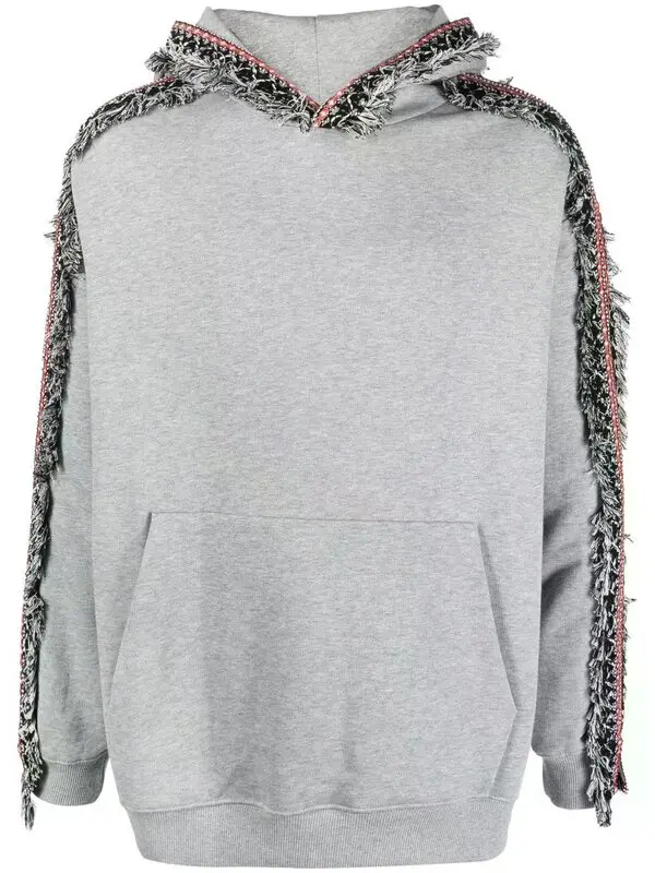 RITOS Embroidered Detail Hoodie - Grey